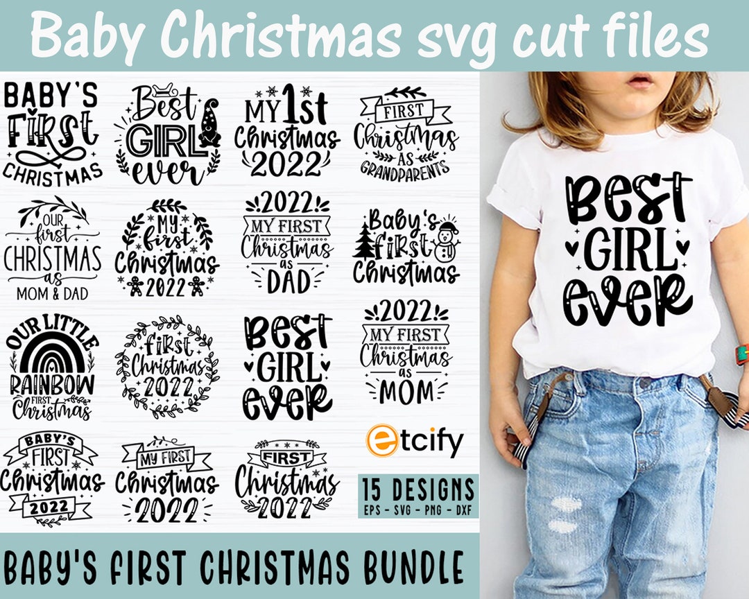Baby's First Christmas Svg Bundle, Baby Christmas, Christmas Gift for ...