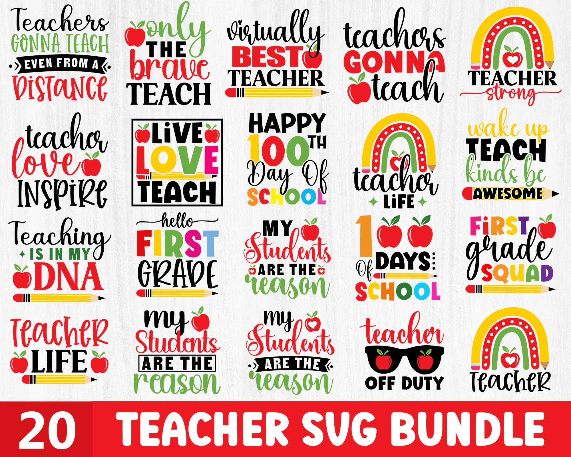 Teacher Quotes Svg Bundle, Teacher Bundle, 's Day Svg, School SVG ...