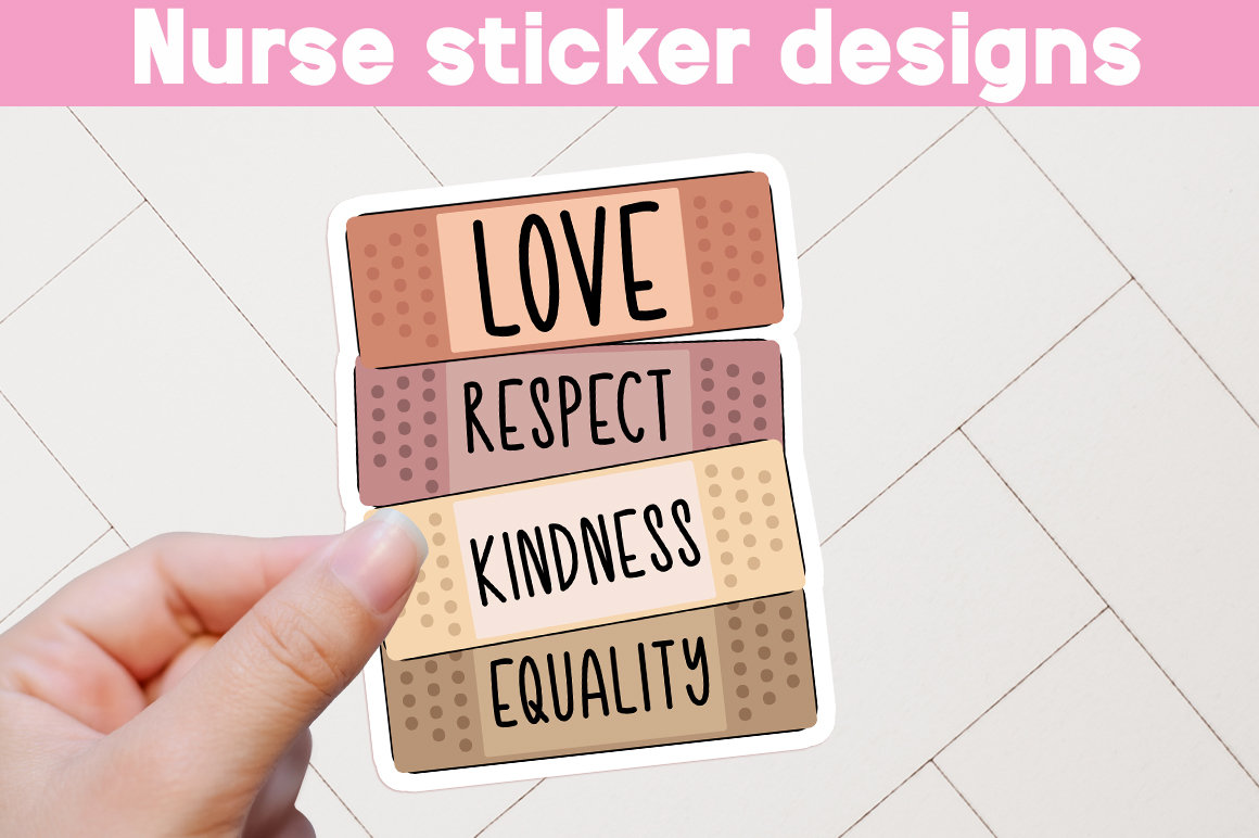 Nurse Printable Stickers, Nurse Png Stickers, Nurse Svg Bundle, Sticker ...