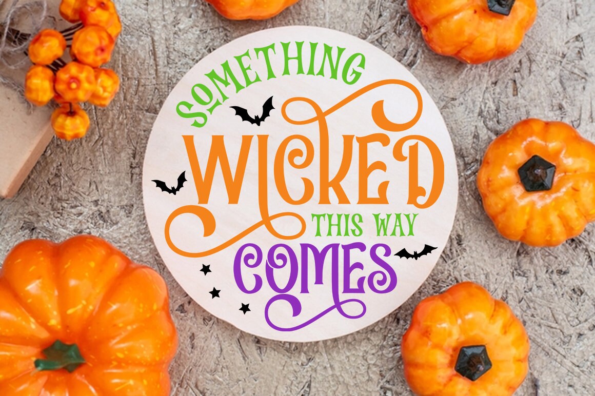 Halloween Round Sign Bundle, Farmhouse Signs, Circle Svg, Circle Signs ...
