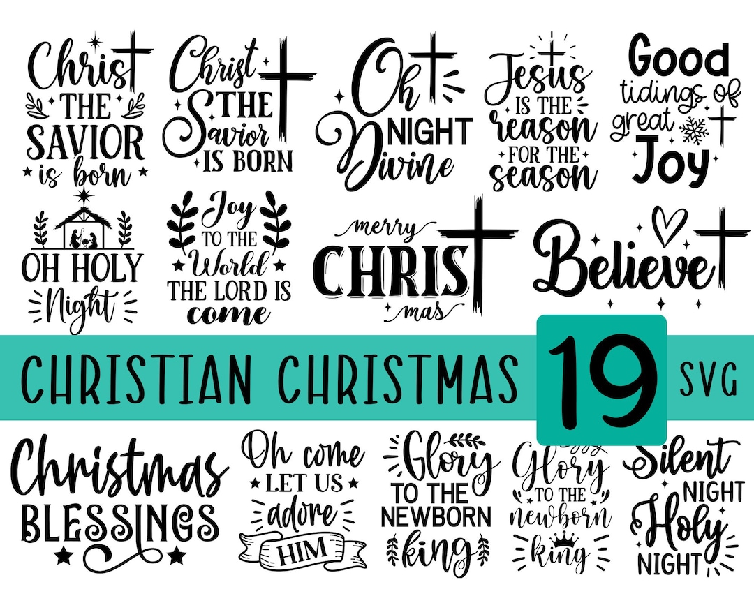 Christian Christmas Svg Bundle, Christian Christmas Svg, Christmas Svg ...