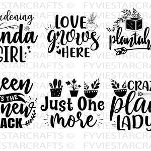 Plant Lover SVG Bundle, Plant Quotes Svg, Garden Svg, Garden SVG Bundle ...
