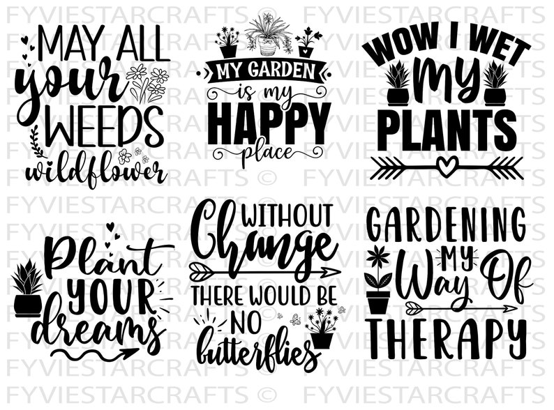 Plant Lover SVG Bundle, Plant Quotes Svg, Garden Svg, Garden SVG Bundle ...