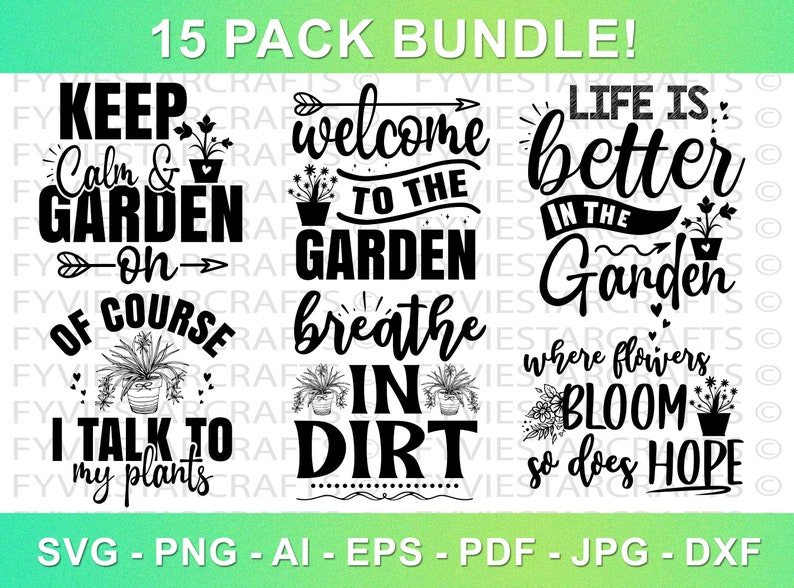 Plant Lover SVG Bundle, Plant Quotes Svg, Garden Svg, Garden SVG Bundle ...