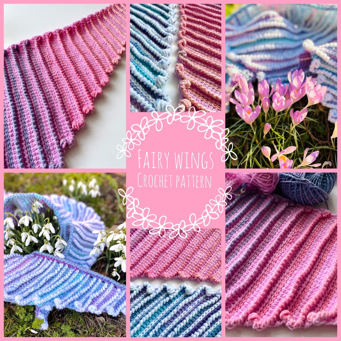 PDF Crochet Pattern Fairy Wings Shawl & Cowl - Etsy