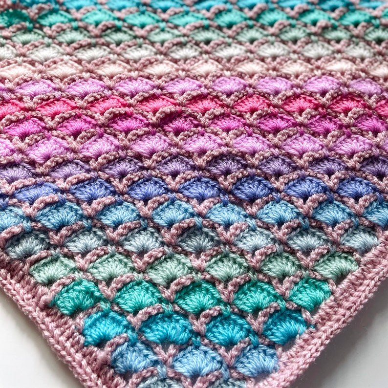Corner to Corner Shell Stitch Pattern - Etsy