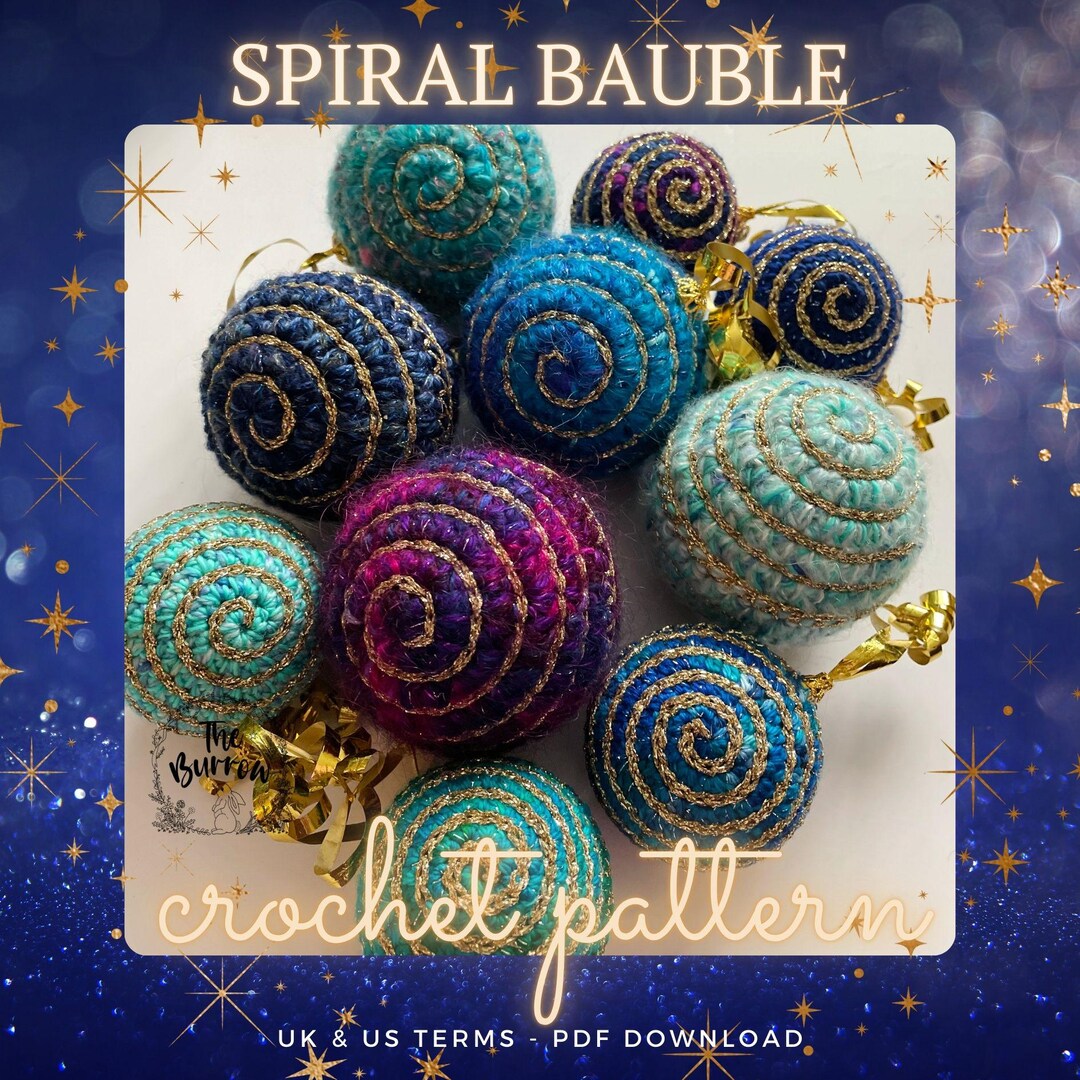 PDF Crochet Pattern - Celestial Spiral Bauble - Etsy
