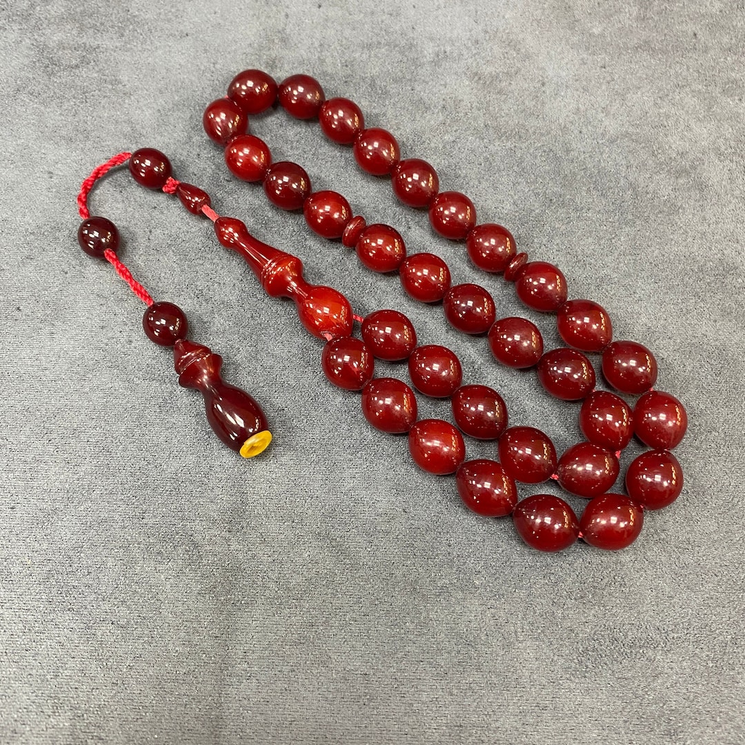 Ottoman 33 Beads Rosary, Bakelite Misbah, Worry Beads, Muslim Rosary ...