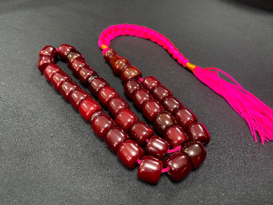 33 Beads Rosary Bakelite Misbah Ottoman Amber Muslim - Etsy