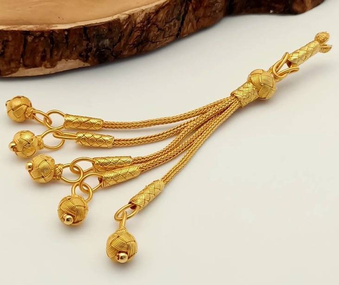 Silver Gold Plated Rosary Tassels, Knitted Tasbih Tassel, Rosary ...