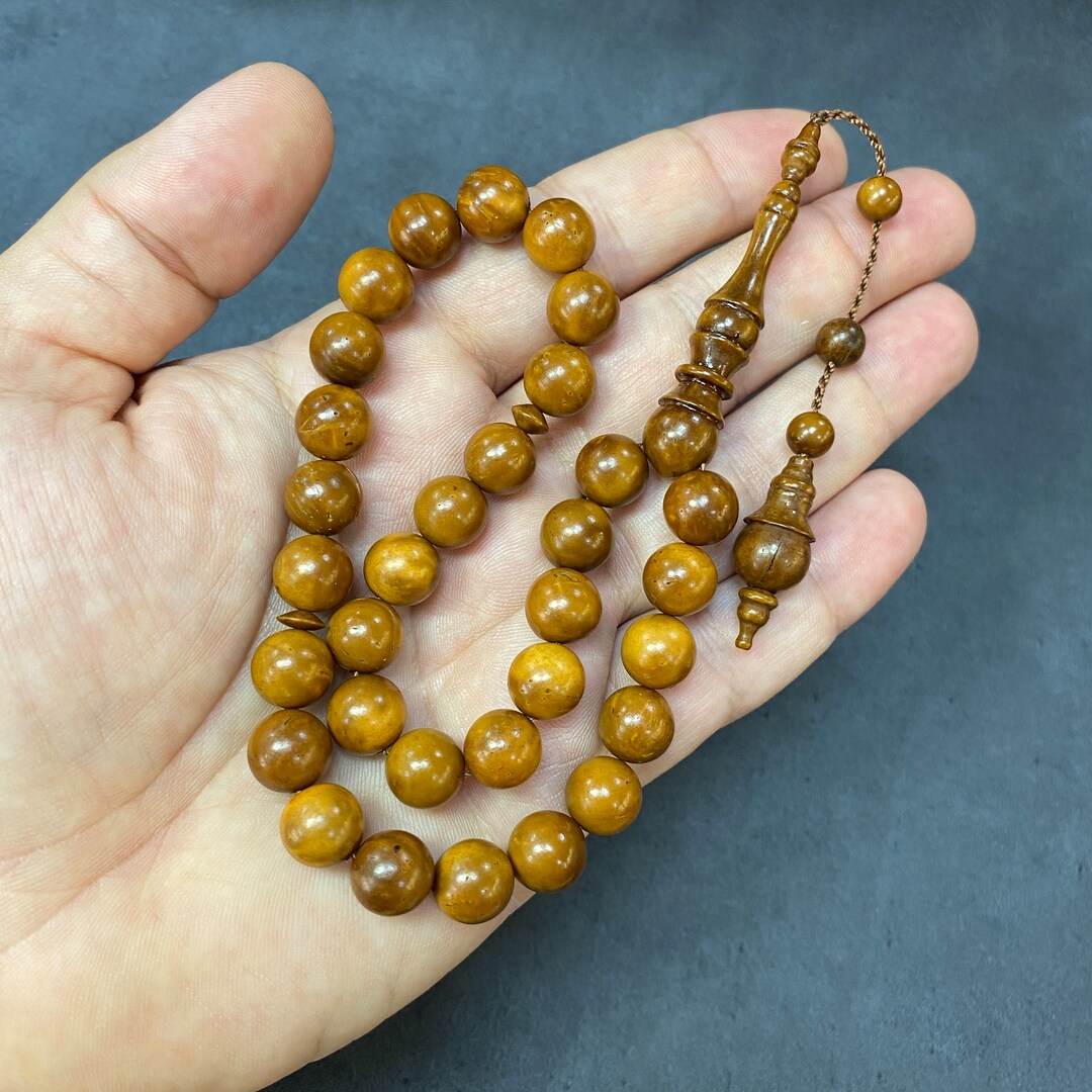 Natural Tree Kuka Prayer Beads, Sufi Beads Eid Mubarak Gift, Islamic 33 ...