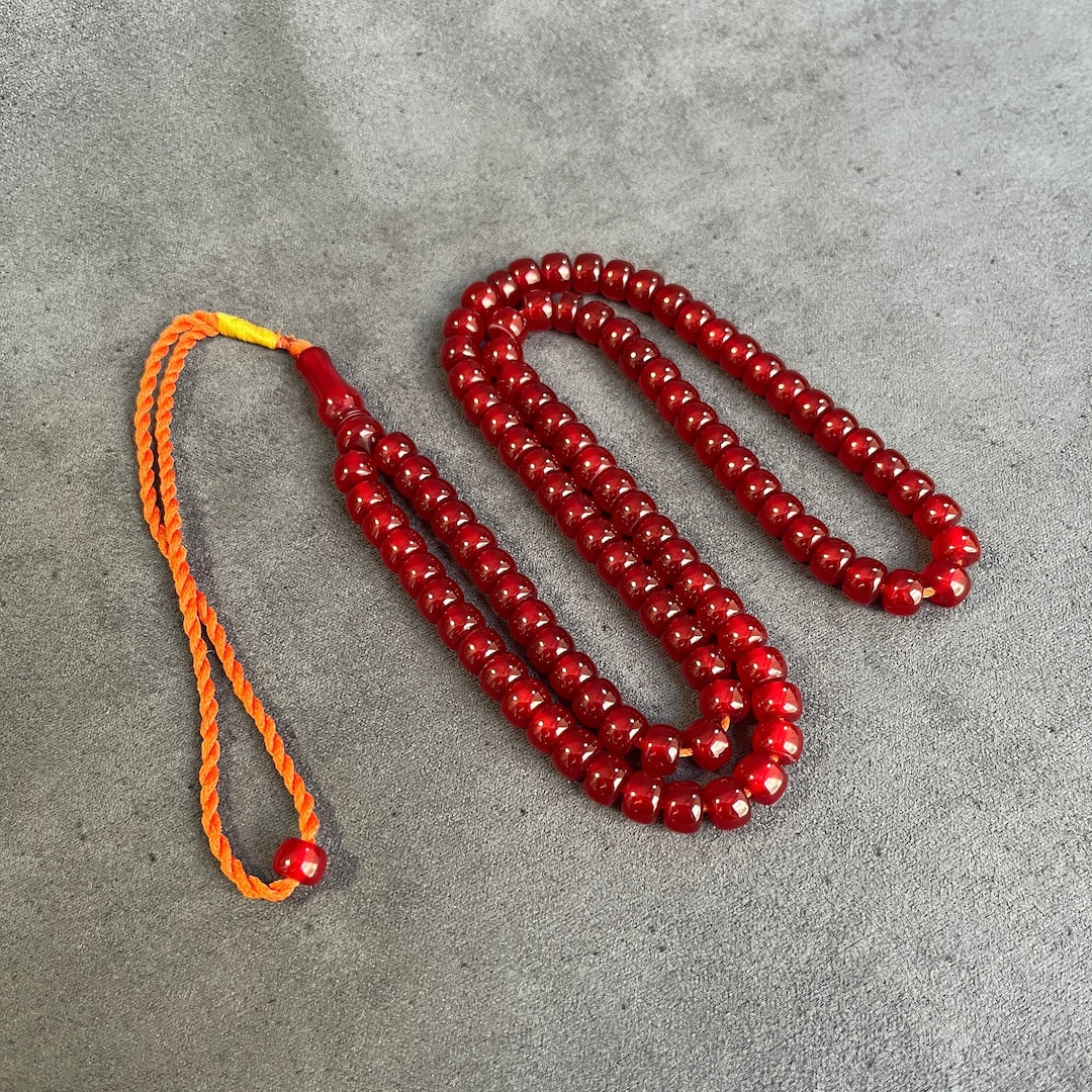 Cherry Red Rosary, Ramadan Eid Gifts, Muslim Prayer 99 Beads, Chapelet ...