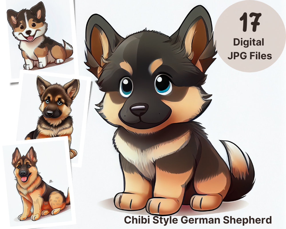 Anime German Shepherd Drawings