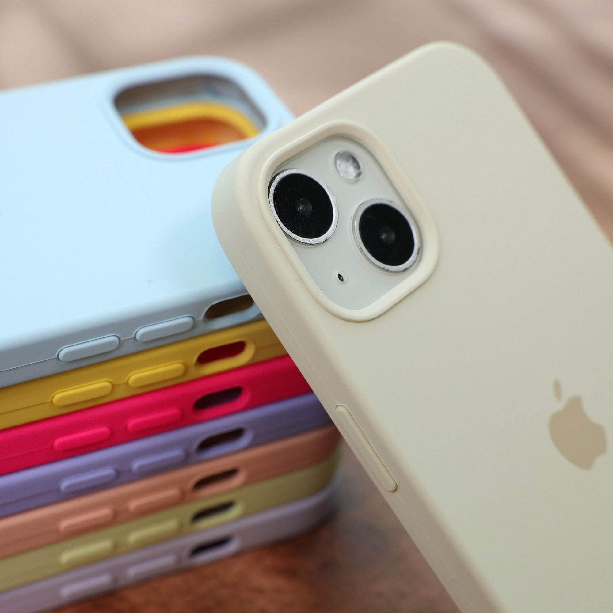 30 Solid Color Liquid Silicone Iphone Case Iphone Cover With - Etsy