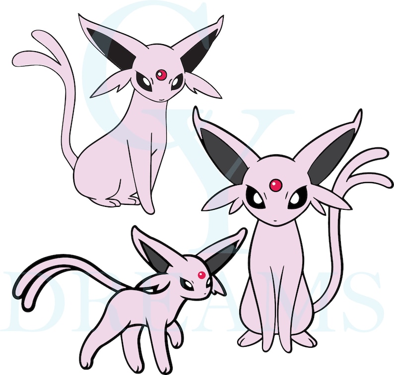 Espeon Layered SVG/PNG Set of 3 - Etsy
