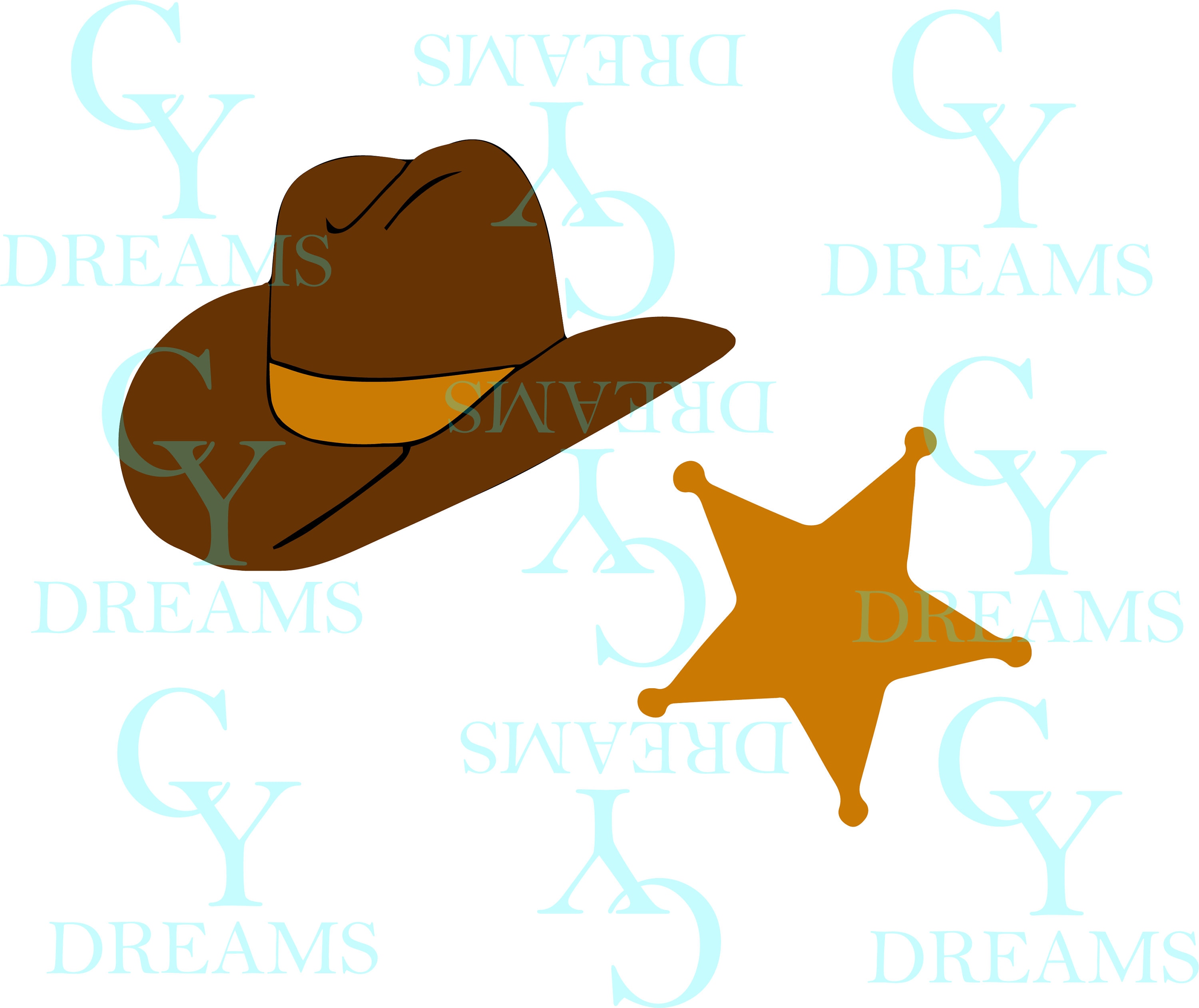 Cowboy Hat and Star - Etsy