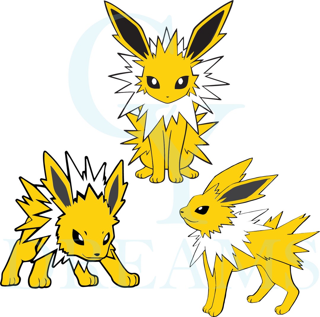Jolteon Layered SVG/PNG Set of 3 Files - Etsy