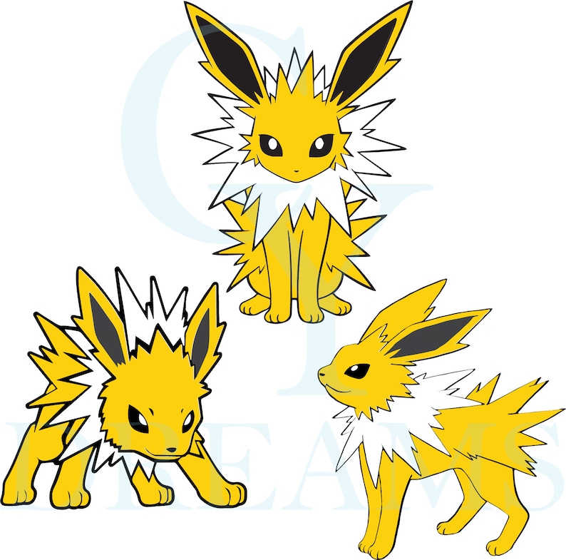 Jolteon Layered SVG/PNG Set of 3 Files - Etsy