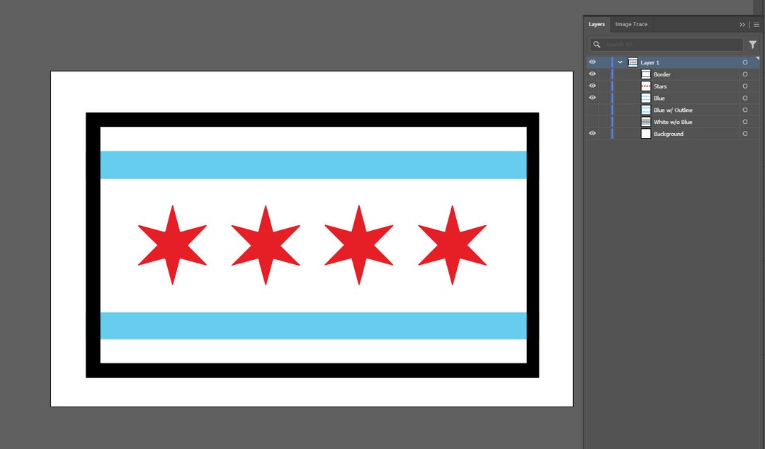 Chicago Flag SVG, Multi-layer, Layered, PNG - Etsy