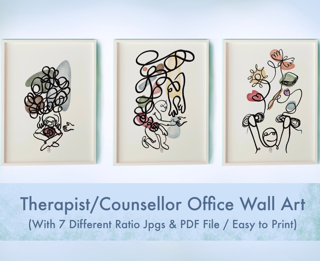 Therapist Counselor Social Worker Office Wall Decor Therapy Posters ...