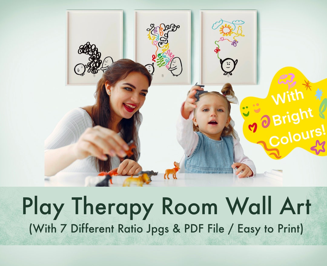 Bright Colours Gender Neutral Play Therapy Room Wall Art , Play Therapy ...