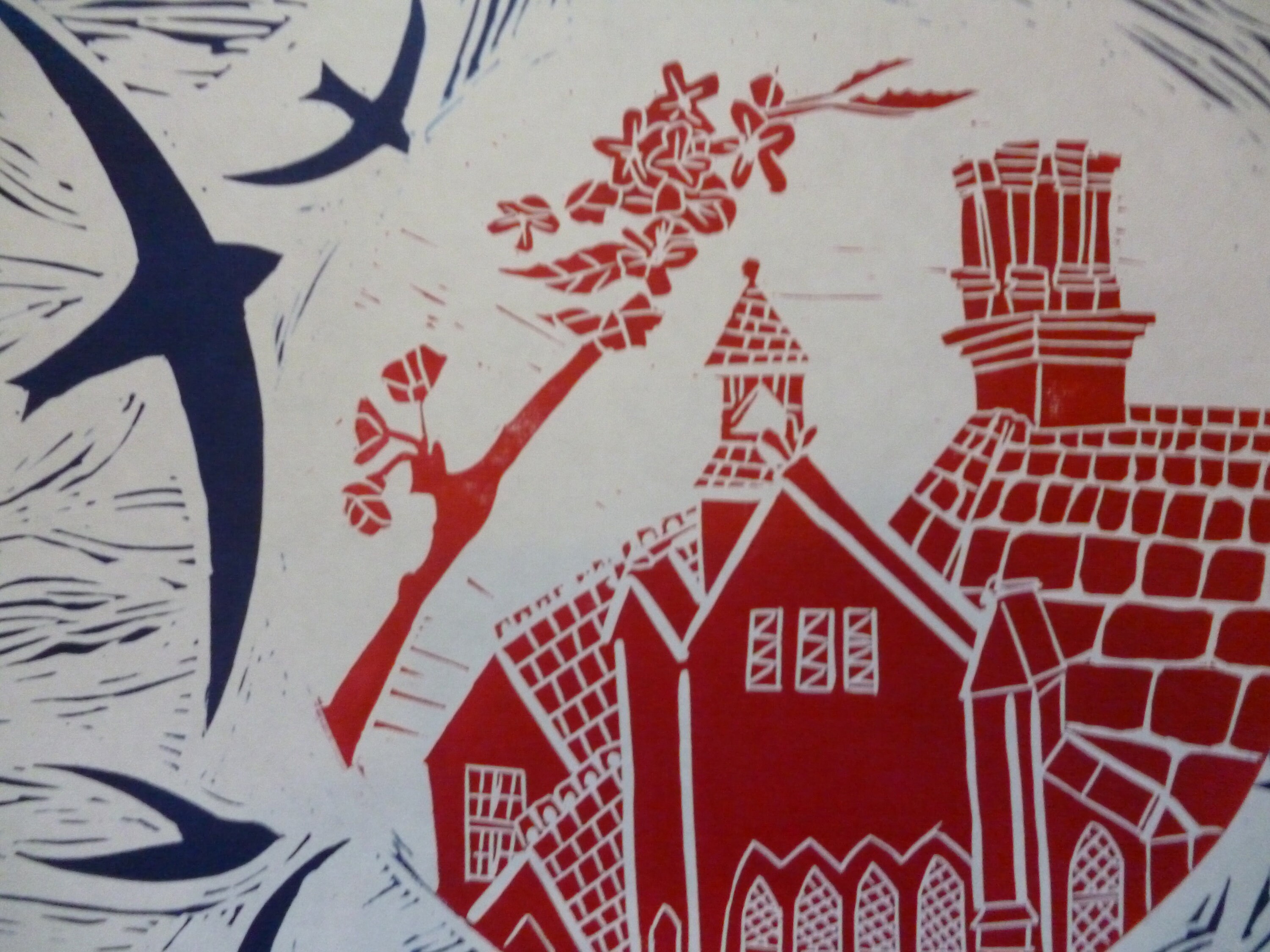 The Swift Arrival of Spring Original Lino Print - Etsy UK