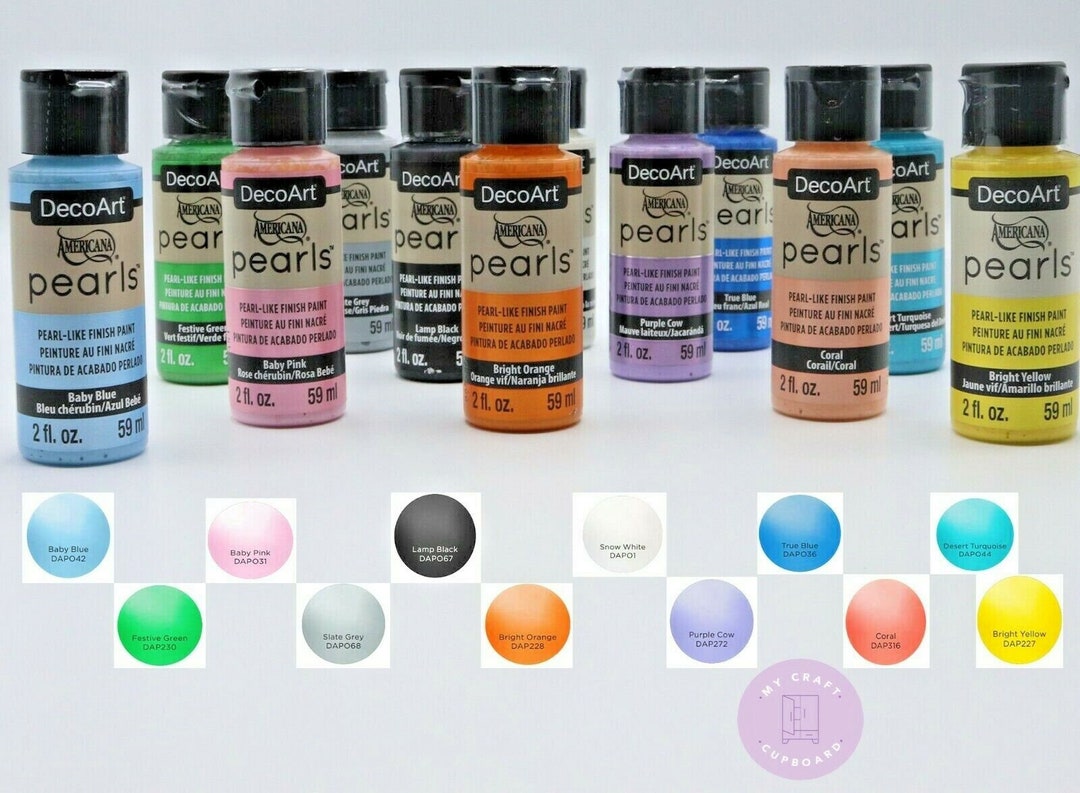 Decoart Americana PEARLS Pearl Like Shimmer Acrylic Paint 2oz Pearl ...