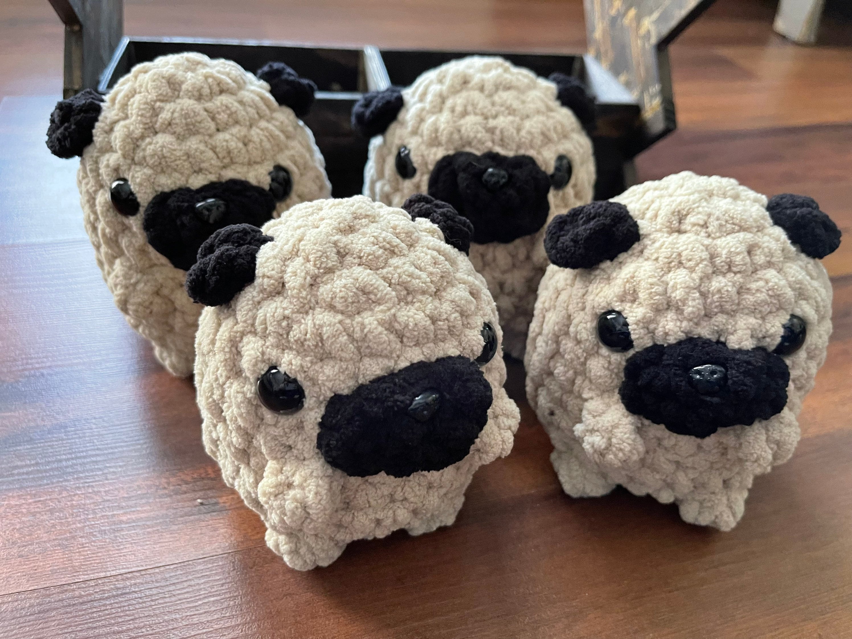 Crochet Pug Amigurumi Pug Stuffed Animal Pug Toy Love of - Etsy