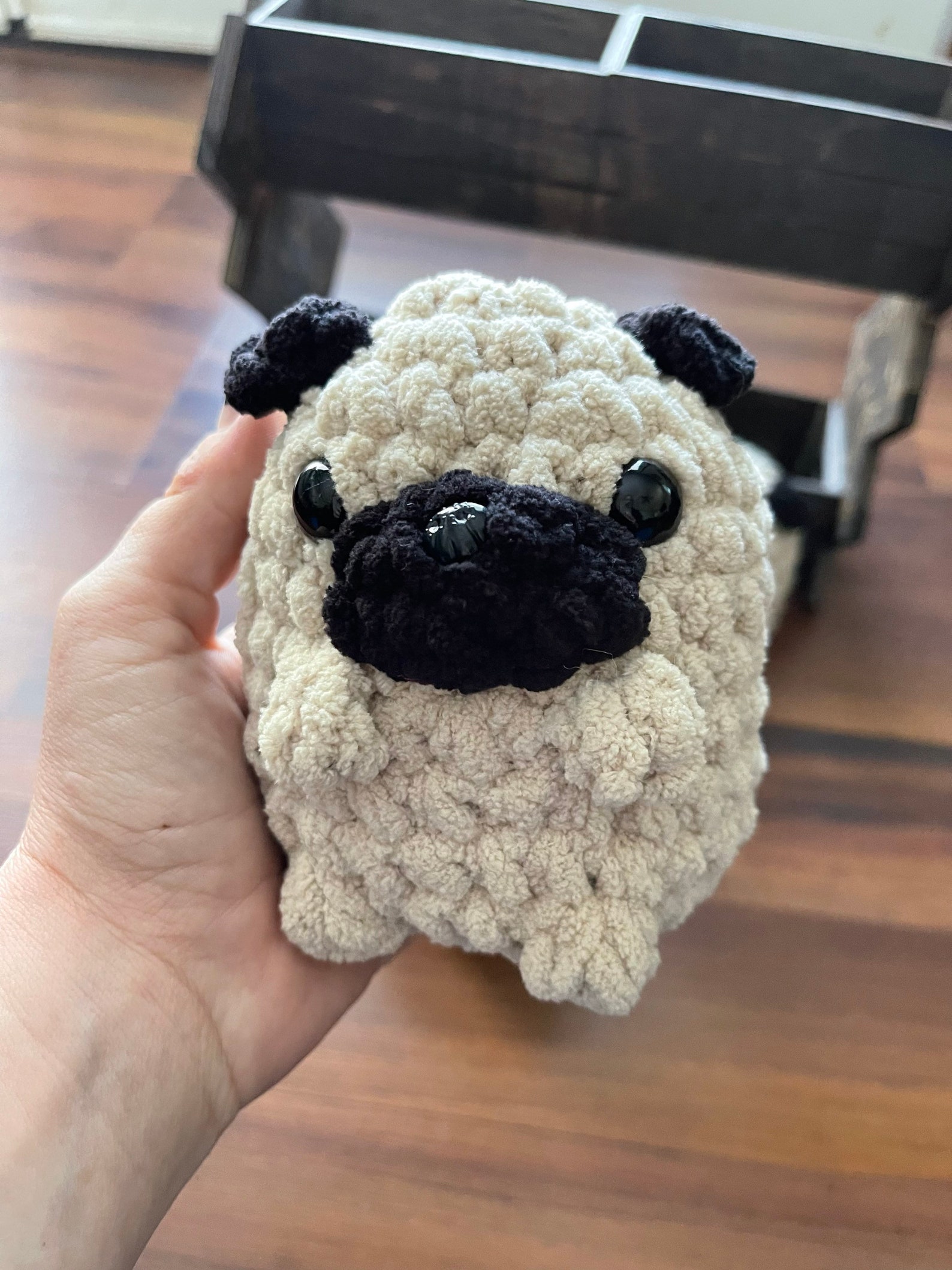 Crochet Pug Amigurumi, Pug Stuffed Animal, Pug Toy, Love of Pugs, Pug ...