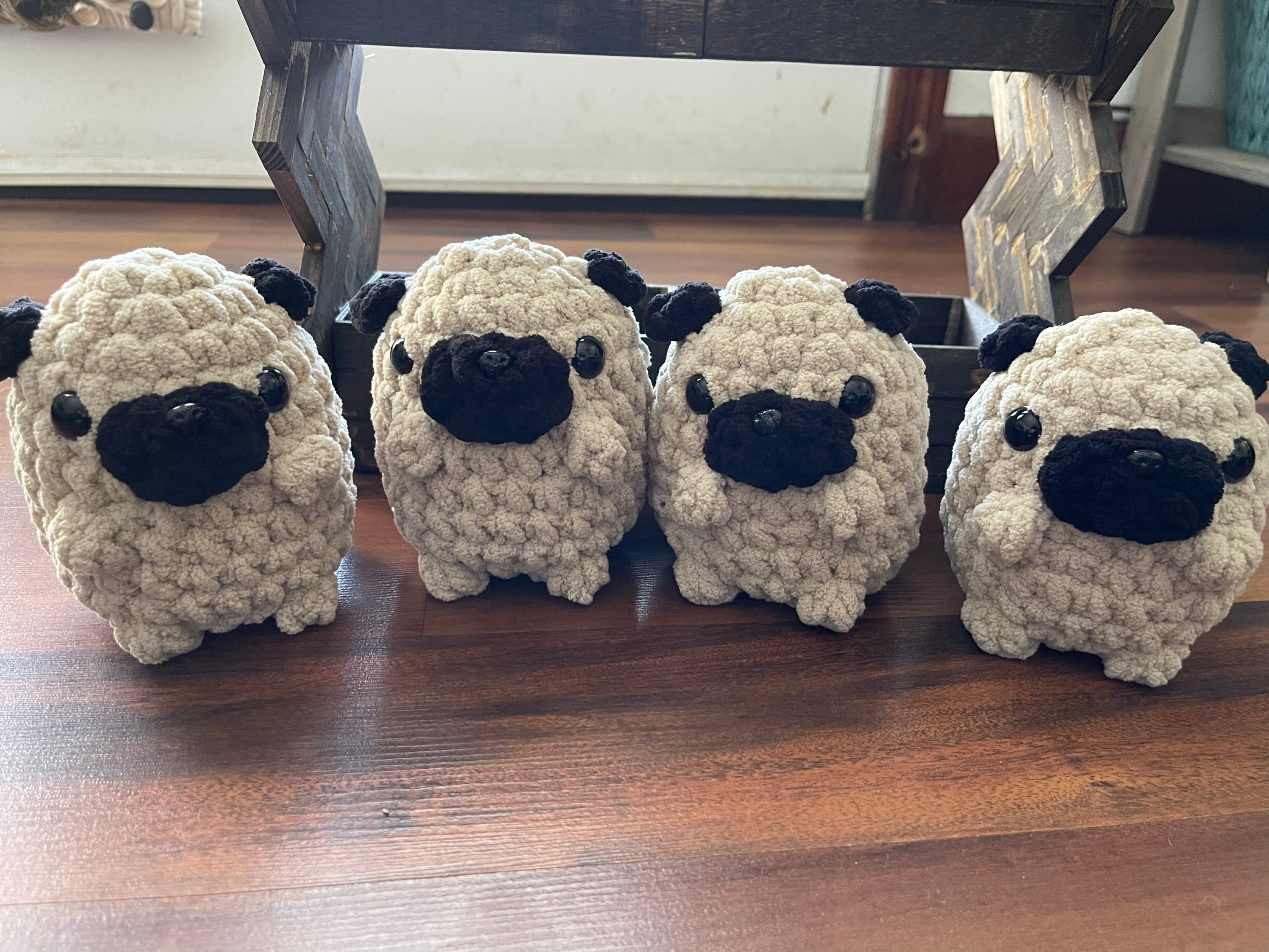 Crochet Pug Amigurumi Pug Stuffed Animal Pug Toy Love of - Etsy