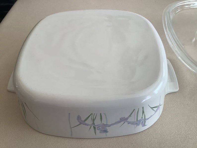 Vintage Corning Ware Iris Shadow Pattern 2 Quart Square - Etsy