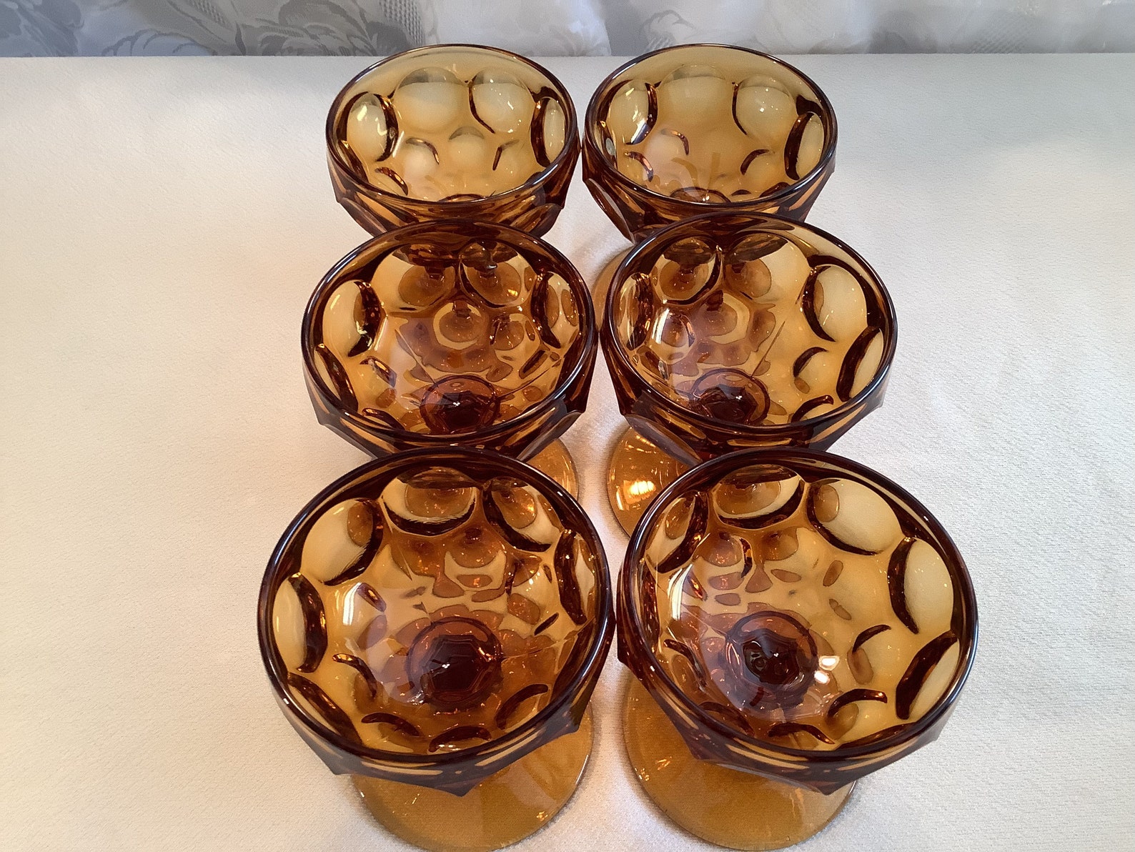 Vintage Imperial Glass Ohio Provincial Amber Pattern Champagne - Etsy