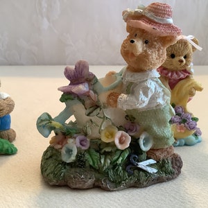 Bear Figurine Collectors!! Collection of 3 Resin Bear Figurines With ...