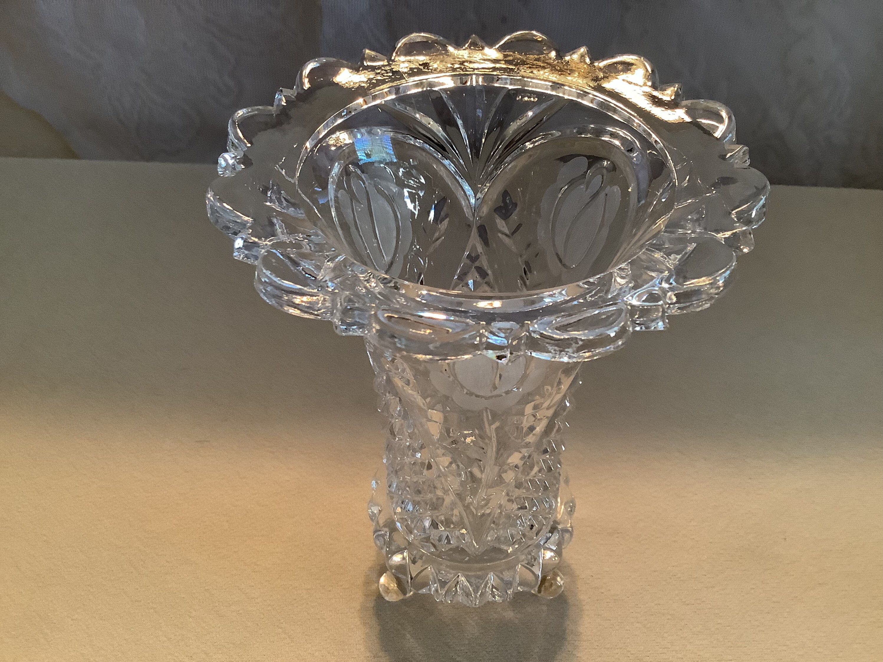 Vintage European Collection 24% Lead Crystal Clear Glass 3 - Etsy