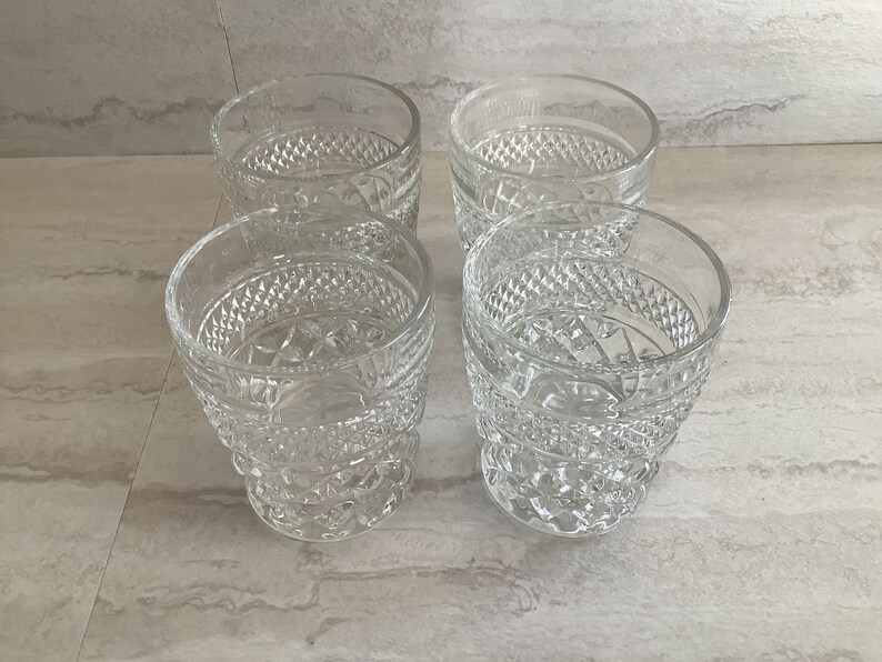 Vintage Anchor Hocking Wexford Pattern Clear Glass Juice Old - Etsy