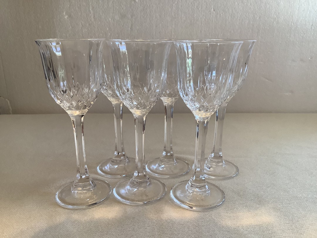 Vintage Calp Concerto Pattern Clear Crystal Glass Cordial Glass With a ...