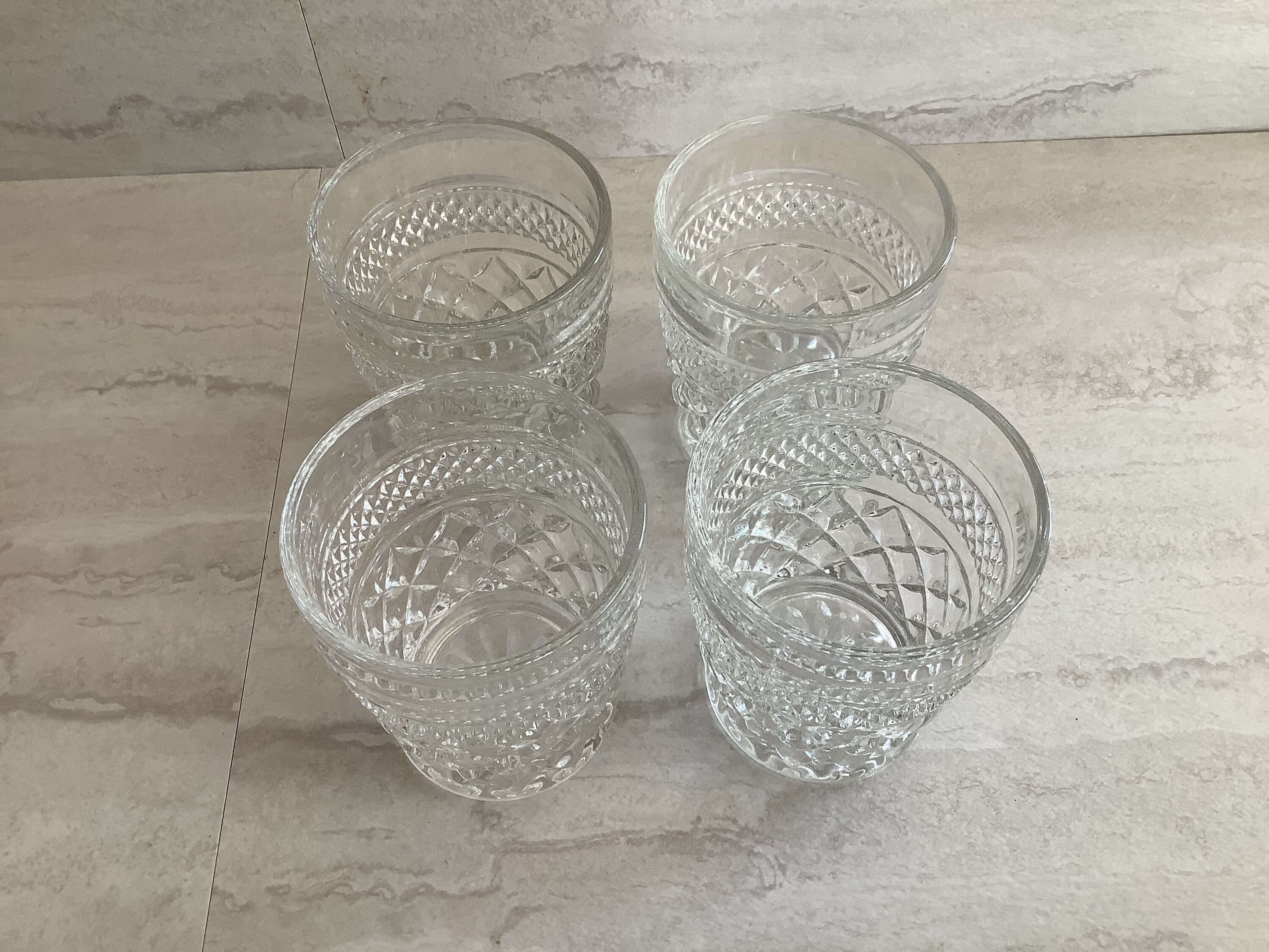 Vintage Anchor Hocking Wexford Pattern Clear Glass Juice Old - Etsy