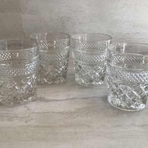 Vintage Anchor Hocking Wexford Pattern Clear Glass Juice, Old Fashioned ...