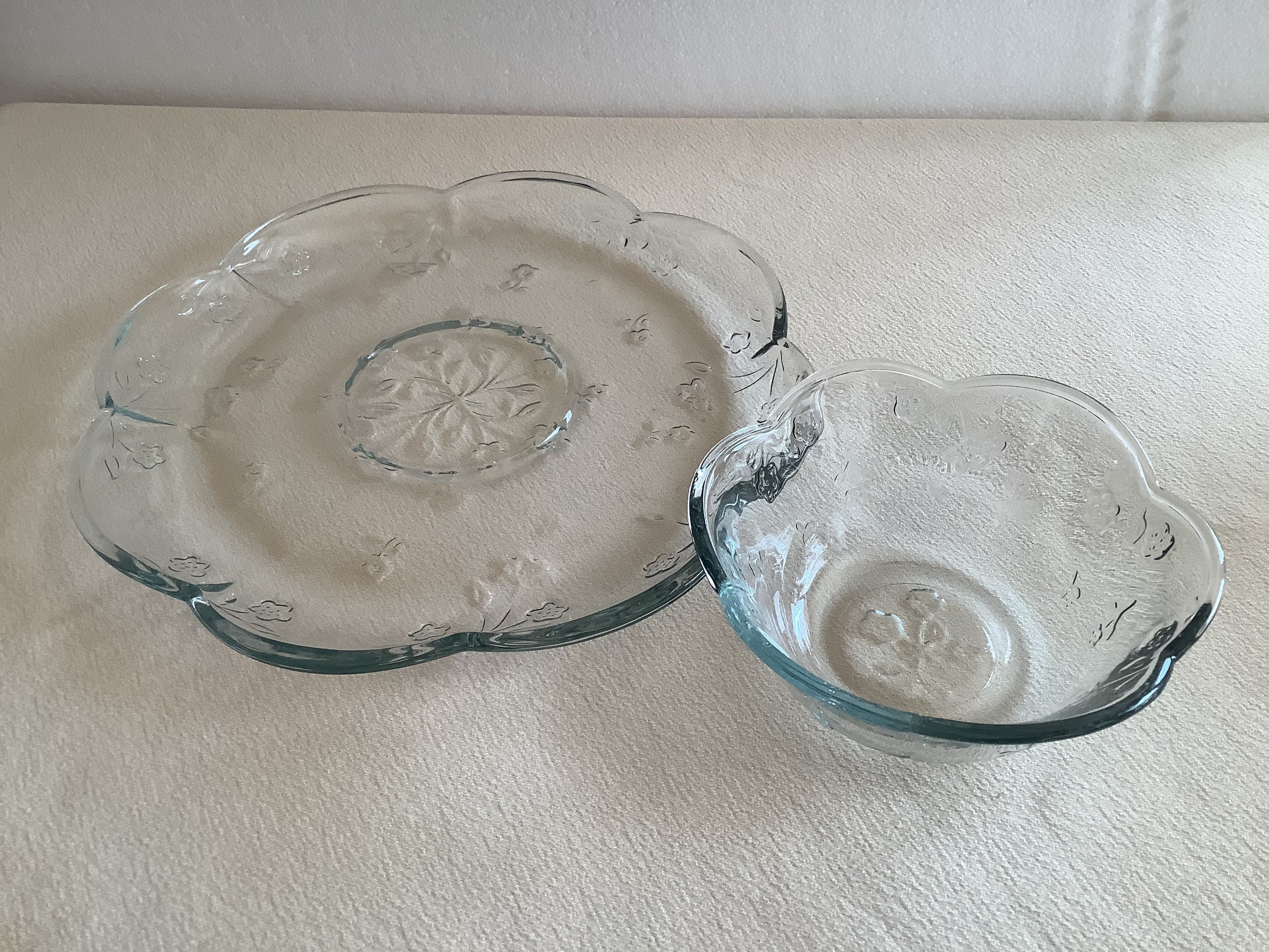 Vintage Anchor Hocking Savannah Pattern Clear Glass Chip - Etsy