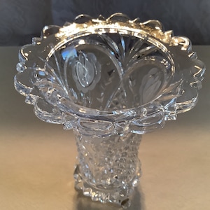 Vintage European Collection 24% Lead Crystal Clear Glass 3 Footed ...