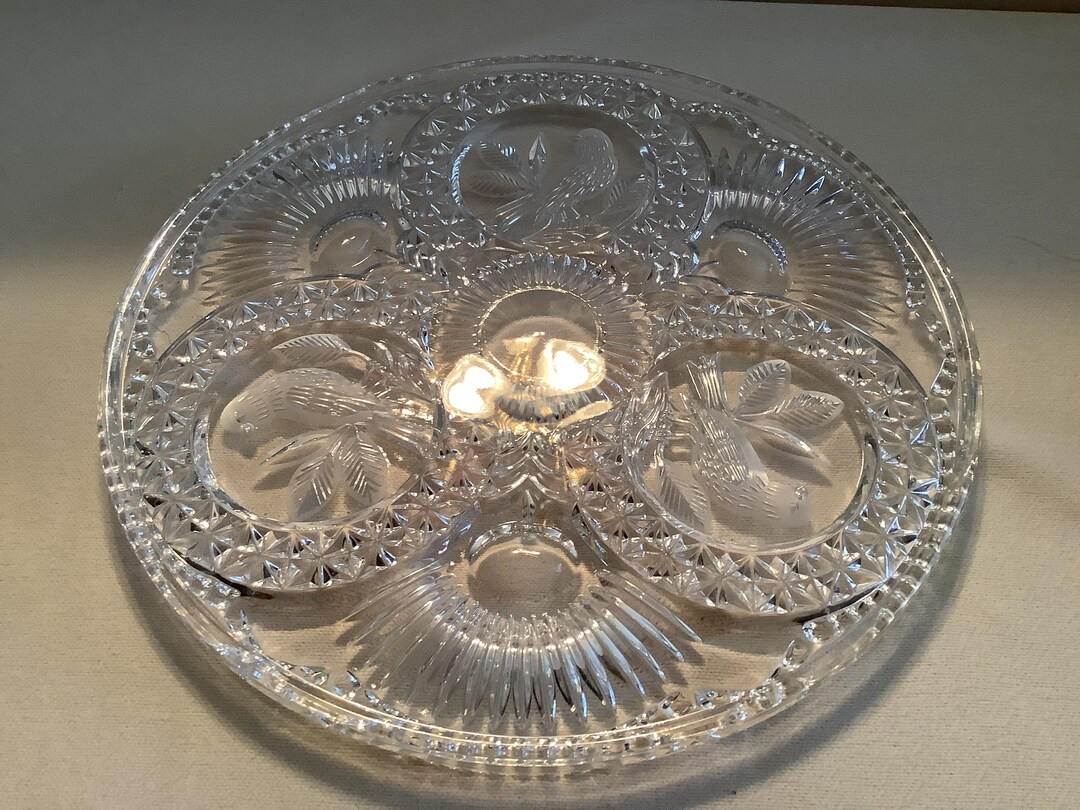 Vintage Hofbauer the Byrdes Crystal Collection Bavarian Clear Pressed ...