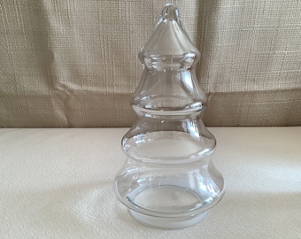 Glass Christmas Tree Jar | Etsy