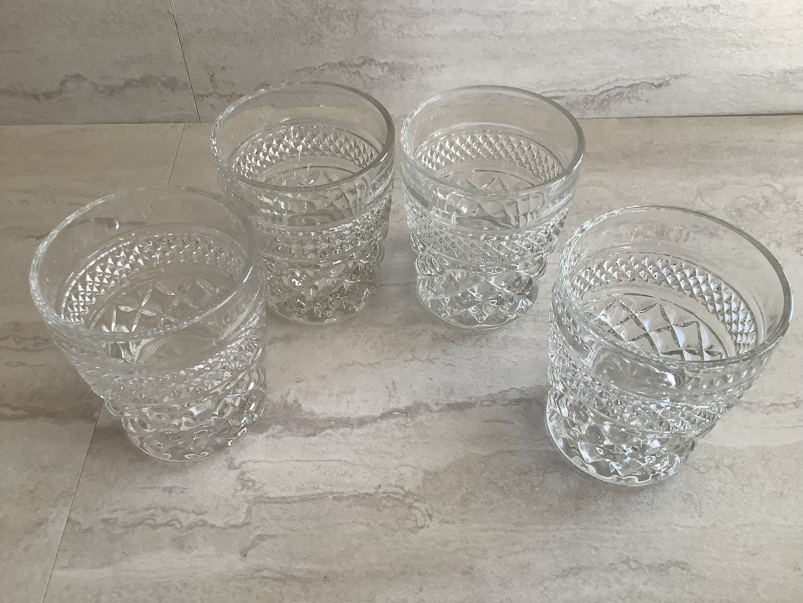 Vintage Anchor Hocking Wexford Pattern Clear Glass Juice Old - Etsy