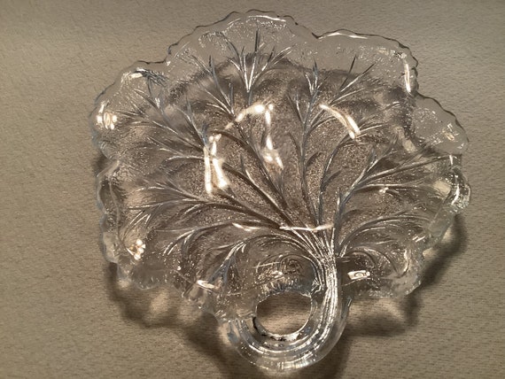 Vintage Indiana Glass Pebble Leaf Clear Pattern Clear Glass - Etsy