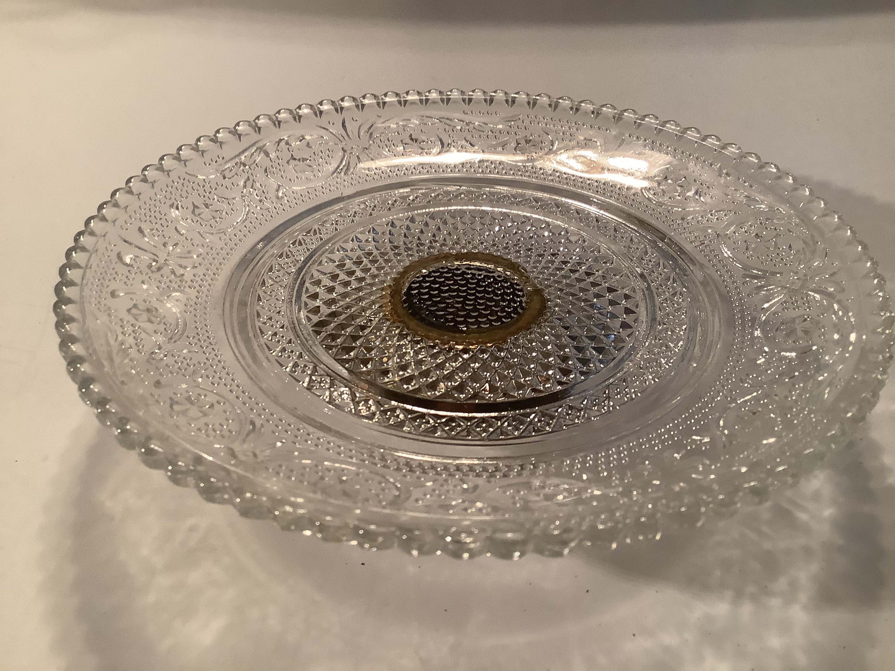 Vintage Collectors Crystal Galleries by Fairfield Silver Footed Clear ...