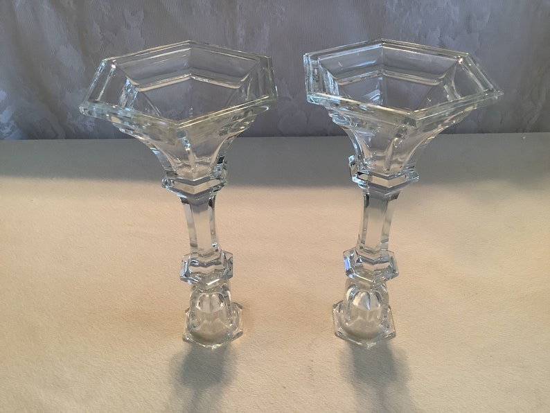 Vintage Toscany Collection 24% Lead Crystal Clear Crystal Taper Candle ...