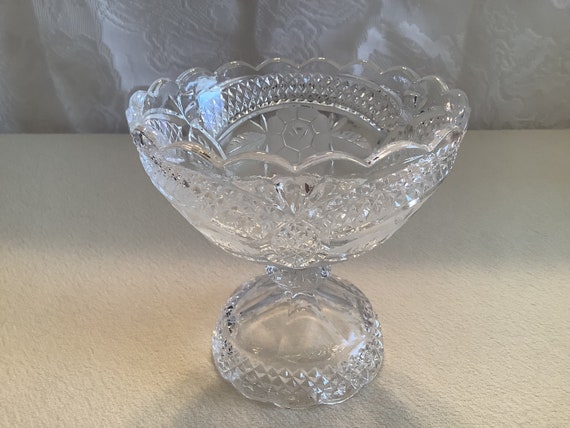 Vintage Imperlux 24% Lead Crystal Clear and Frosted Glass | Etsy