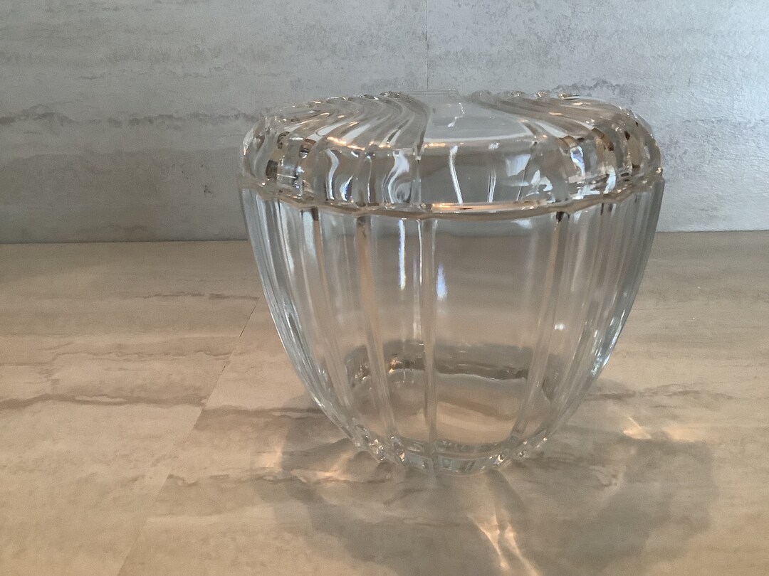 Vintage Clear Glass Candy Dish and Lid With a Swirl and Panel Design - Etsy