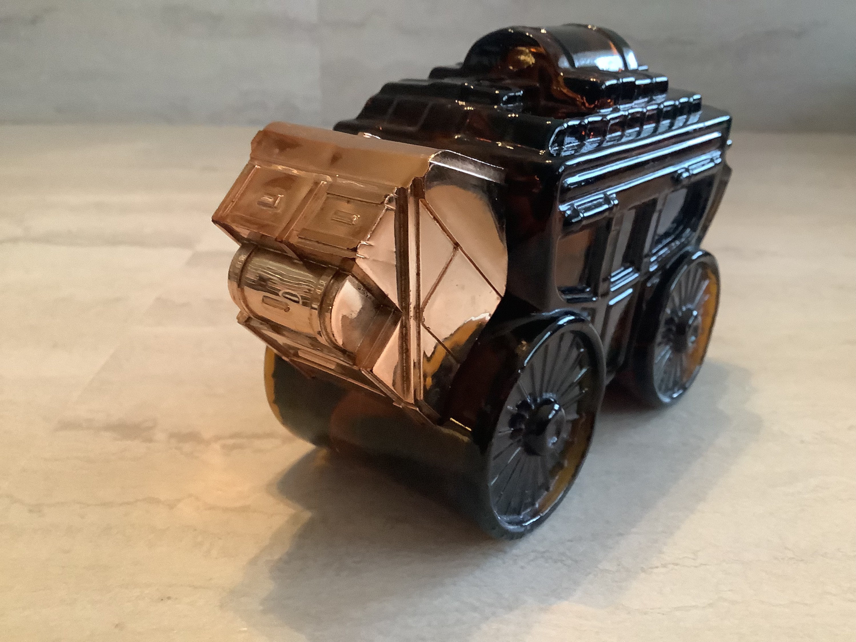 Vintage Avon Products, Inc. Stagecoach Brown Glass Stagecoach Shaped ...