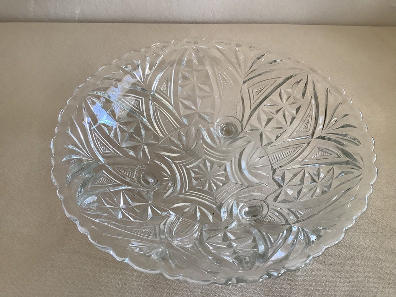 Vintage Anchor Hocking AHC26 Pattern Clear Pressed Glass 3 | Etsy